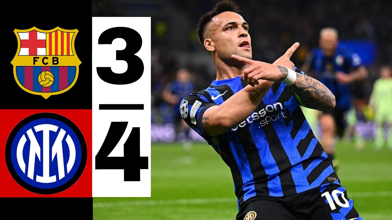 🔴 Barcelona vs Inter 3-4 Extended Highlights | Barcelona v Inter ...