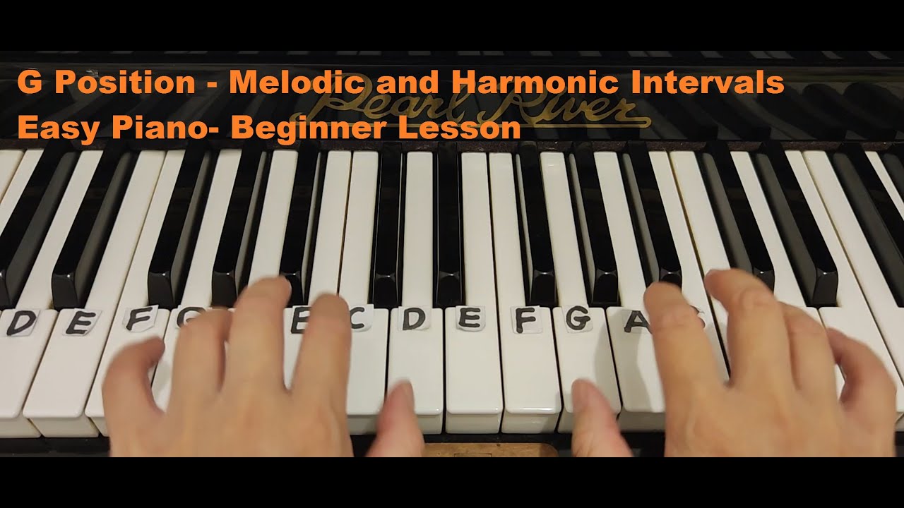 [P 14] Easy Piano-G Position- Melodic and Harmonic Intervals - YouTube