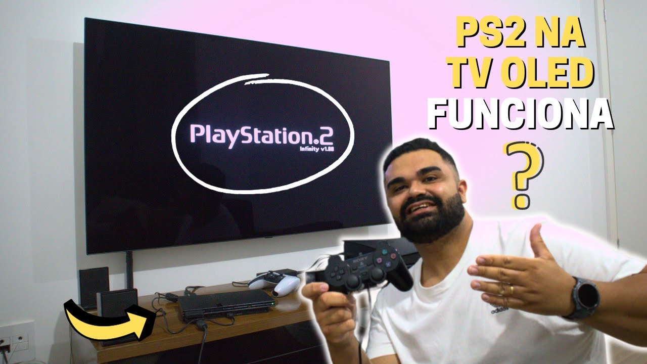 JOGANDO PS2 NA TV OLED ! FUNCIONOU ? (PS2 TO HDMI) - YouTube