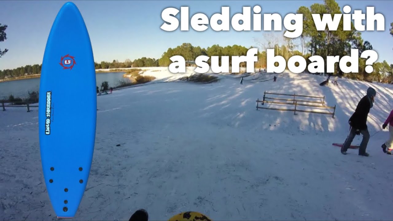 SLEDDING WITH A SURF BOARD?!?!|Sledding day 2 - YouTube