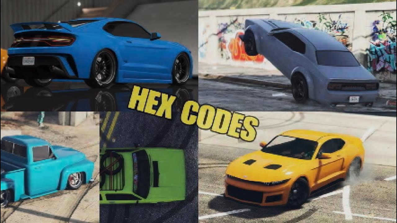 List of GTA 5 Online Real Car Modded Crew Colors with Hex Codes - YouTube