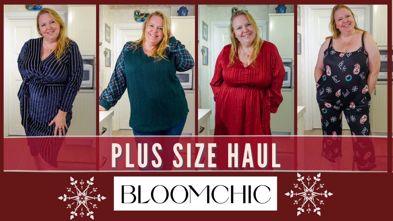 Holidays with Bloomchic! / Plus size try on haul with sparkles! - YouTube