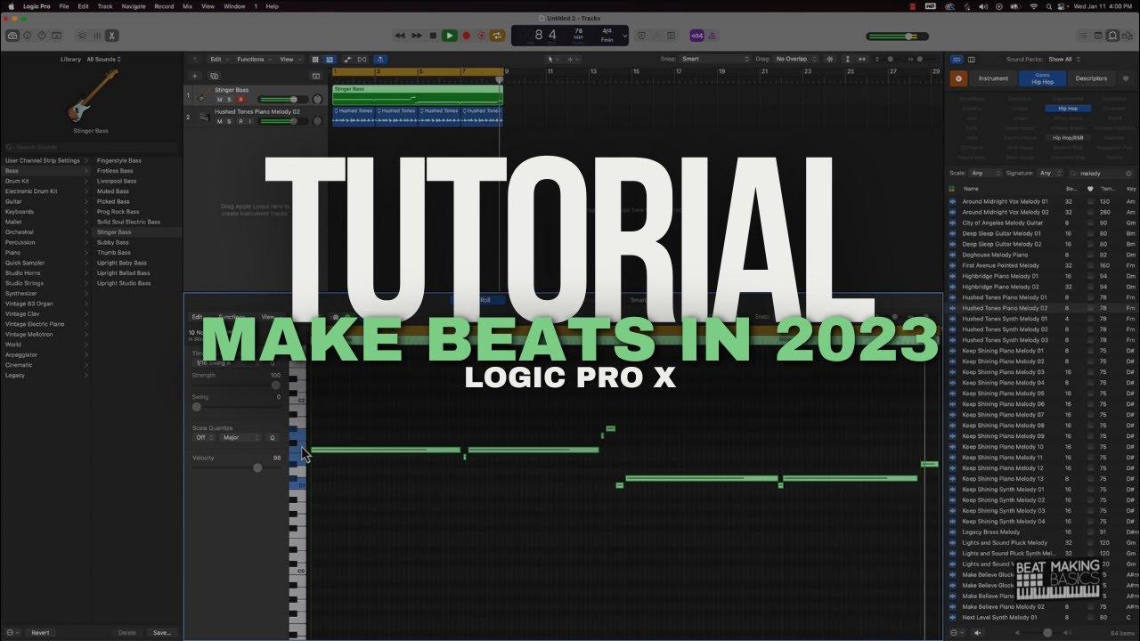 Logic Pro X Tutorial - Make Beats In 2023 For Beginners - YouTube