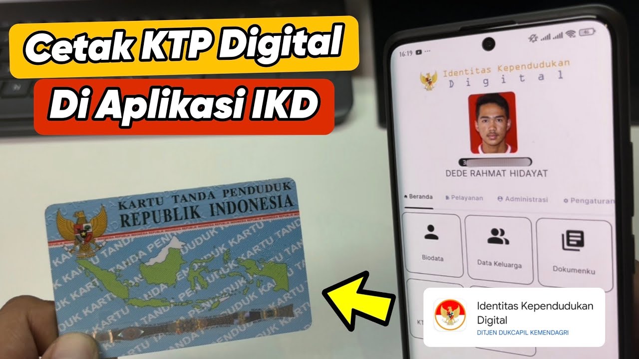 Cara Cetak KTP di Aplikasi Identitas Kependudukan Digital - YouTube