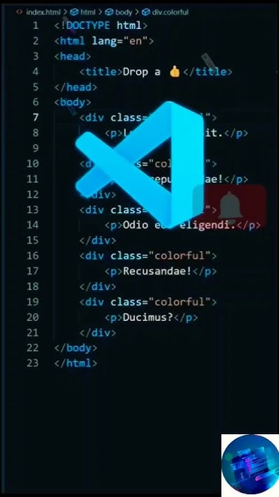 Why We Should Use Ctrshftl In Vs Code Css And Htmlprogrammingcodinglifehtmlcsstutorial
