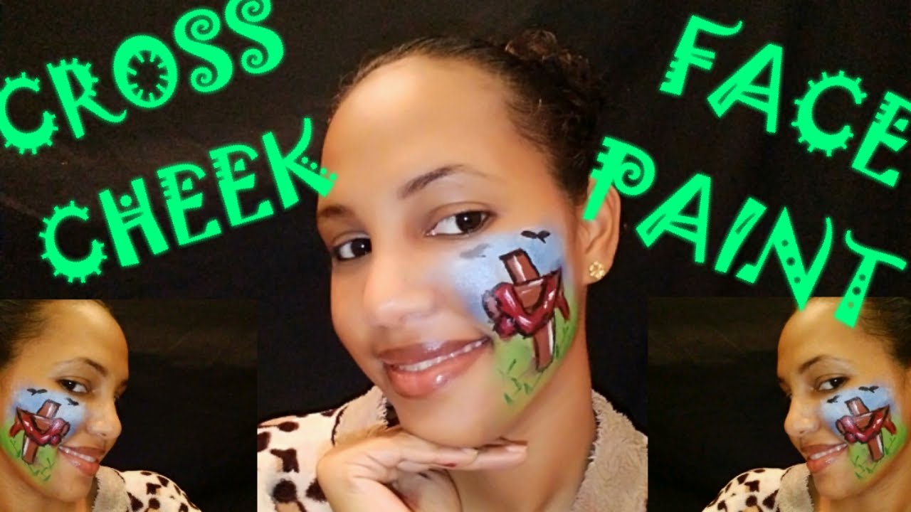 Cross Cheek Art Face Paint - YouTube