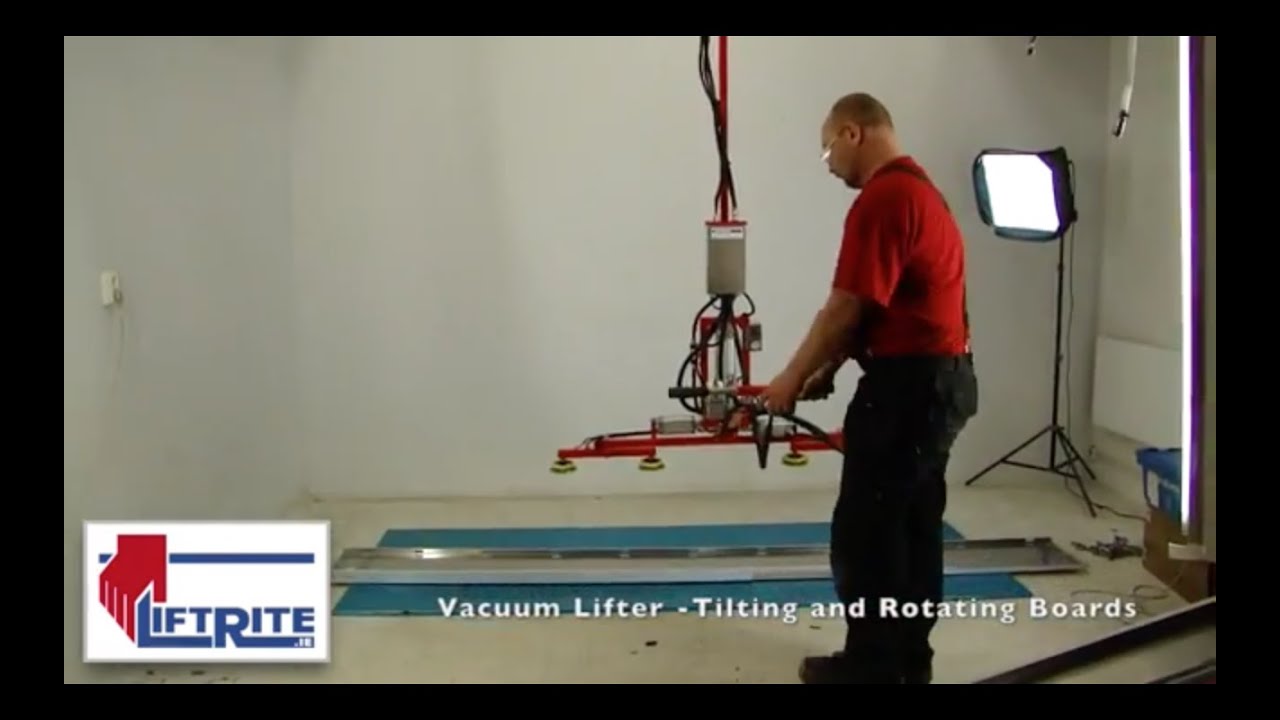 Vacuum Lifter - Tilting and Rotating Boards | Lift Rite - YouTube