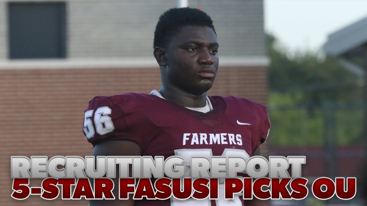 5-Star OT Michael Fasusi commits to the Oklahoma Sooners - YouTube