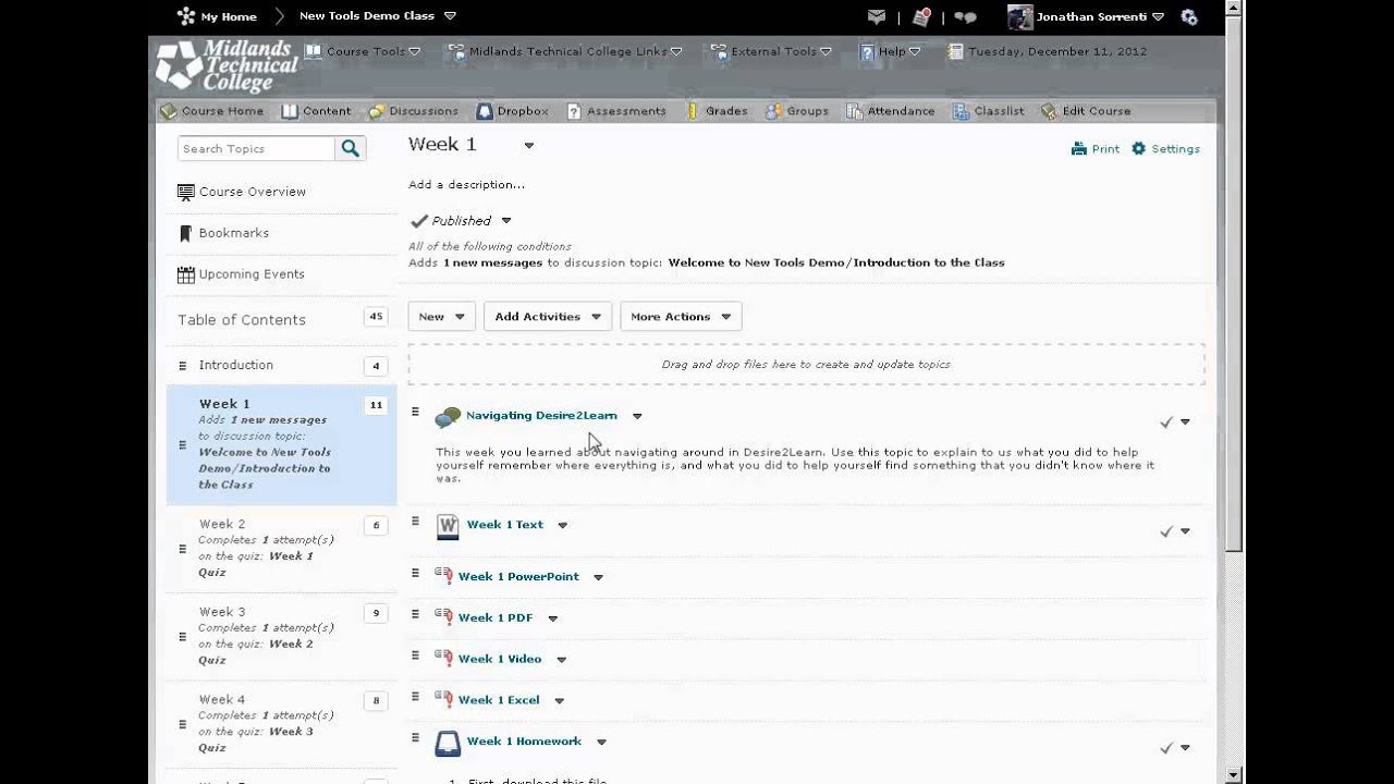 D2L v10.1 Creating Course Modules Demo - YouTube