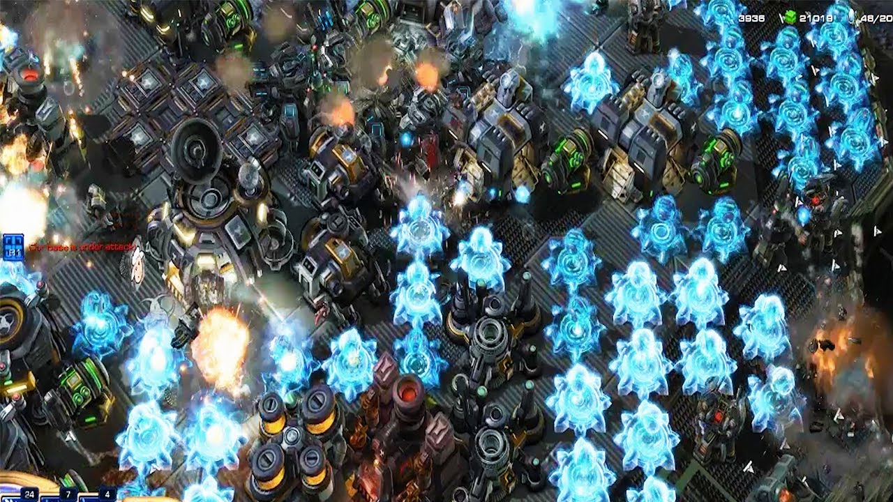 Teleporting Cannons into Bases in Starcraft 2 - YouTube