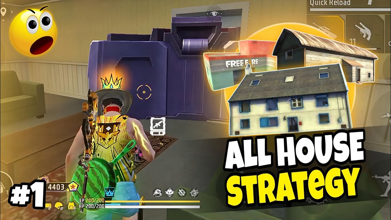 All house strategy in Free Fire part 1 | Free Fire new Tips and Tricks ...