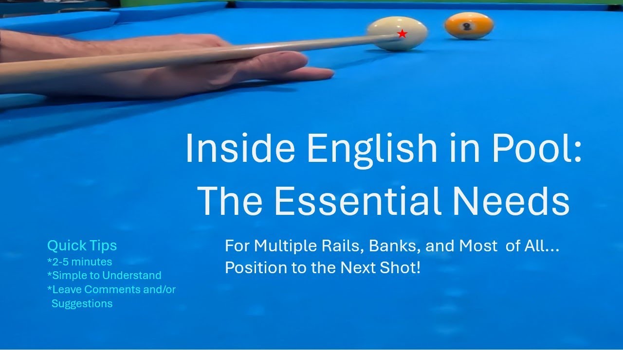 INSIDE ENGLISH ON THE CUE BALL? WHY INSIDE ENGLISH? A MUST KNOW HOW TO ...