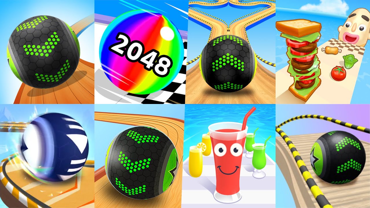 Going Balls Vs Ball Run 2048, Rolling Ball Sky Escape, Juice Run ...
