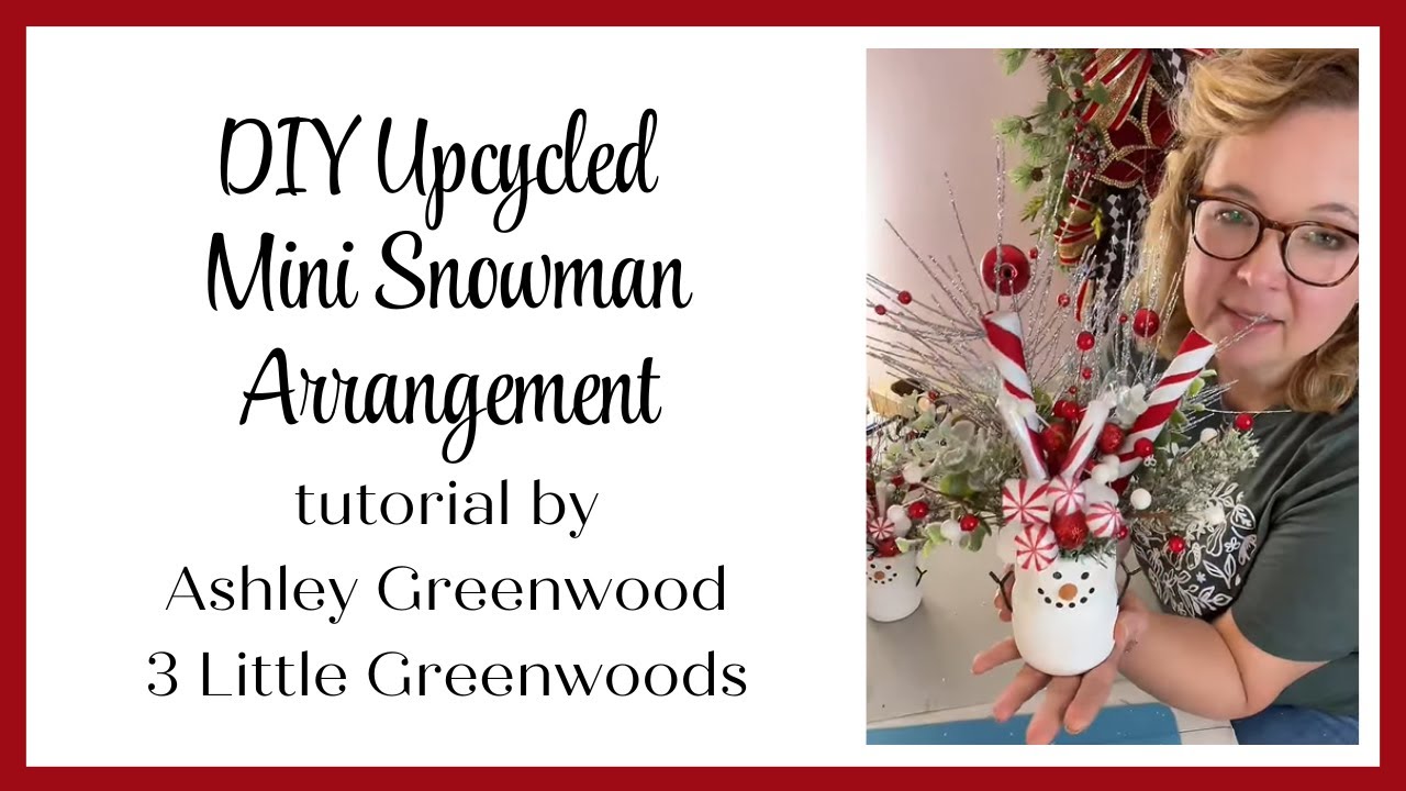 DIY Mini Snowman Arrangement | SNOWMAN ARRANGEMENT TUTORIAL | How to ...