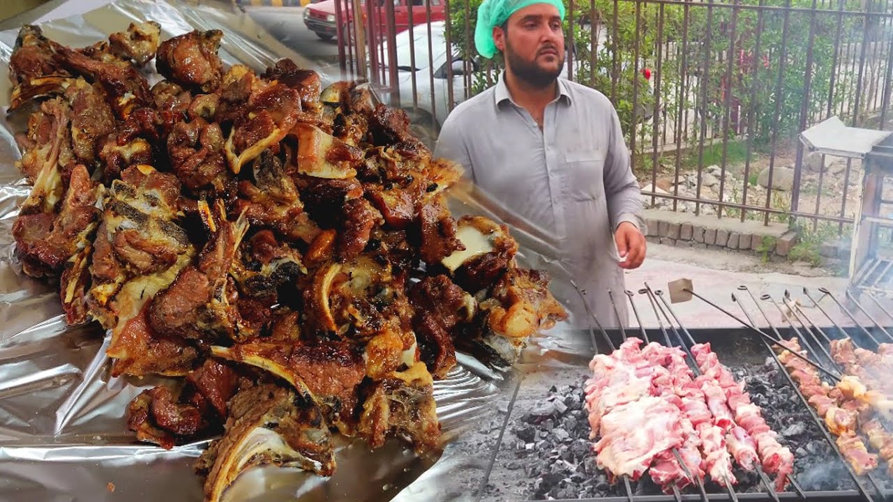 Dam Pukht Mutton Tikka | Zaiqa Restaurant BBQ Mutton Seekh Tikka ...