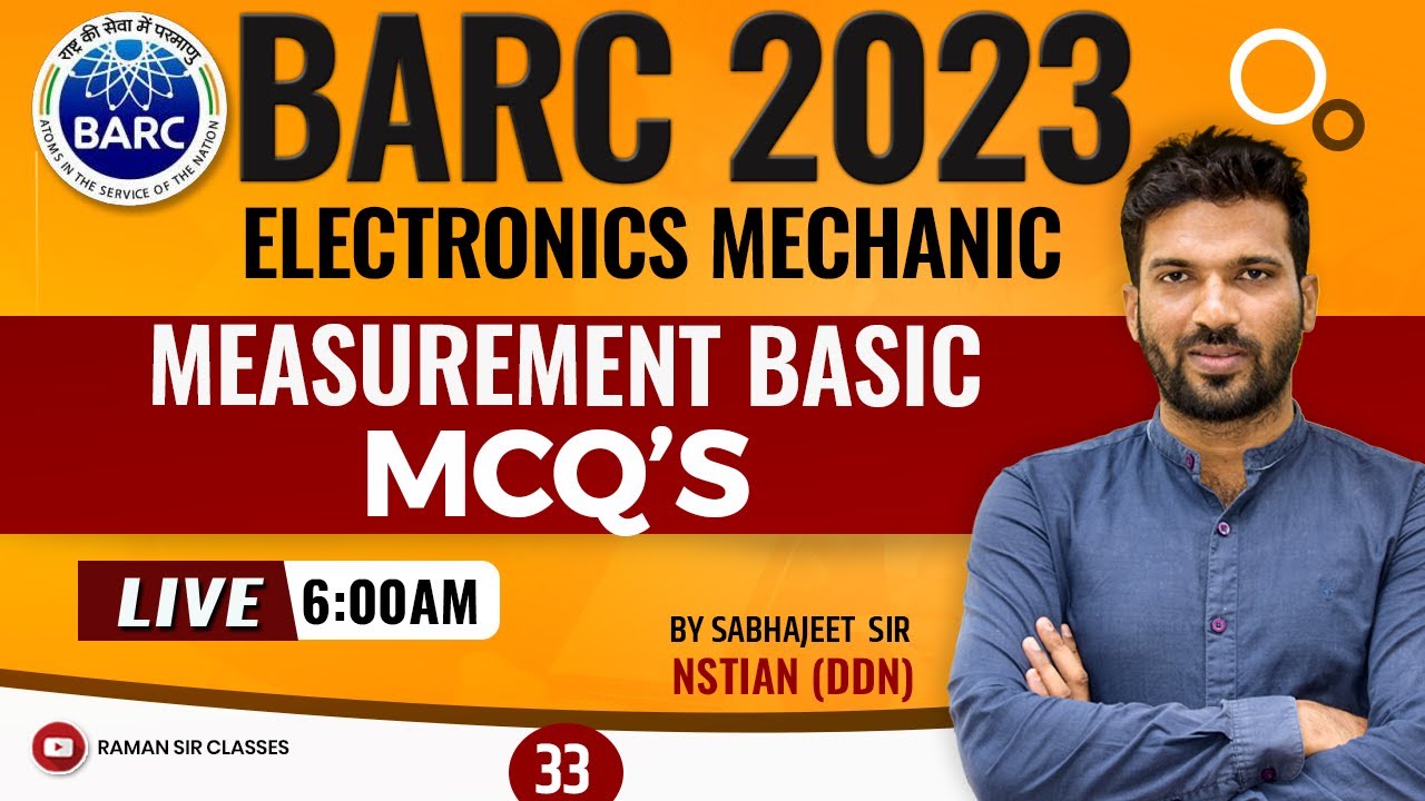 33 | BARC 2023 | Measurement Basic MCQ's | Electronic Mechanic | By ...