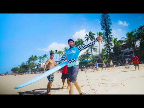 RAW POV: SURFING THE PIPELINE MASTERS ON A SOFT TOP! (FIRST TIME IN HISTORY)