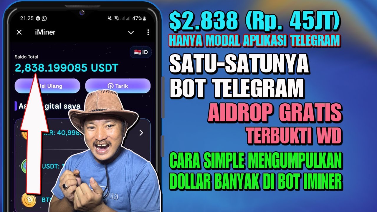 BOT TELEGRAM - AIRDROP GRATIS IMINER || CARA DAPAT DOLLAR LEBIH BANYAK #botiminer #airdrop # ...