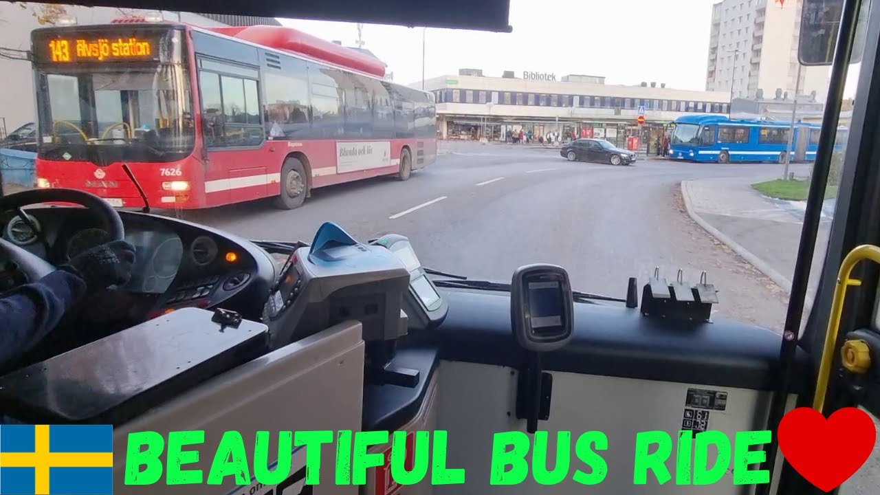 Sweden-Stockholm-Sl Bus Ride| With Bus172|From Huddinge Station To ...