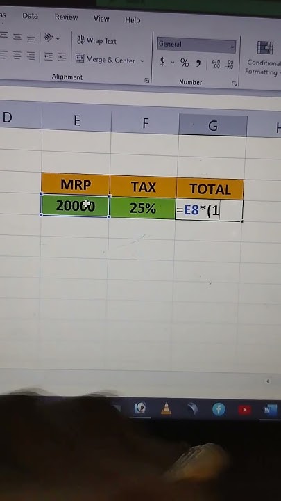 Tax Add In Mrp By Aryan Kumar Exceltech Exc Exceltips Excelworld Computer Excelgyan