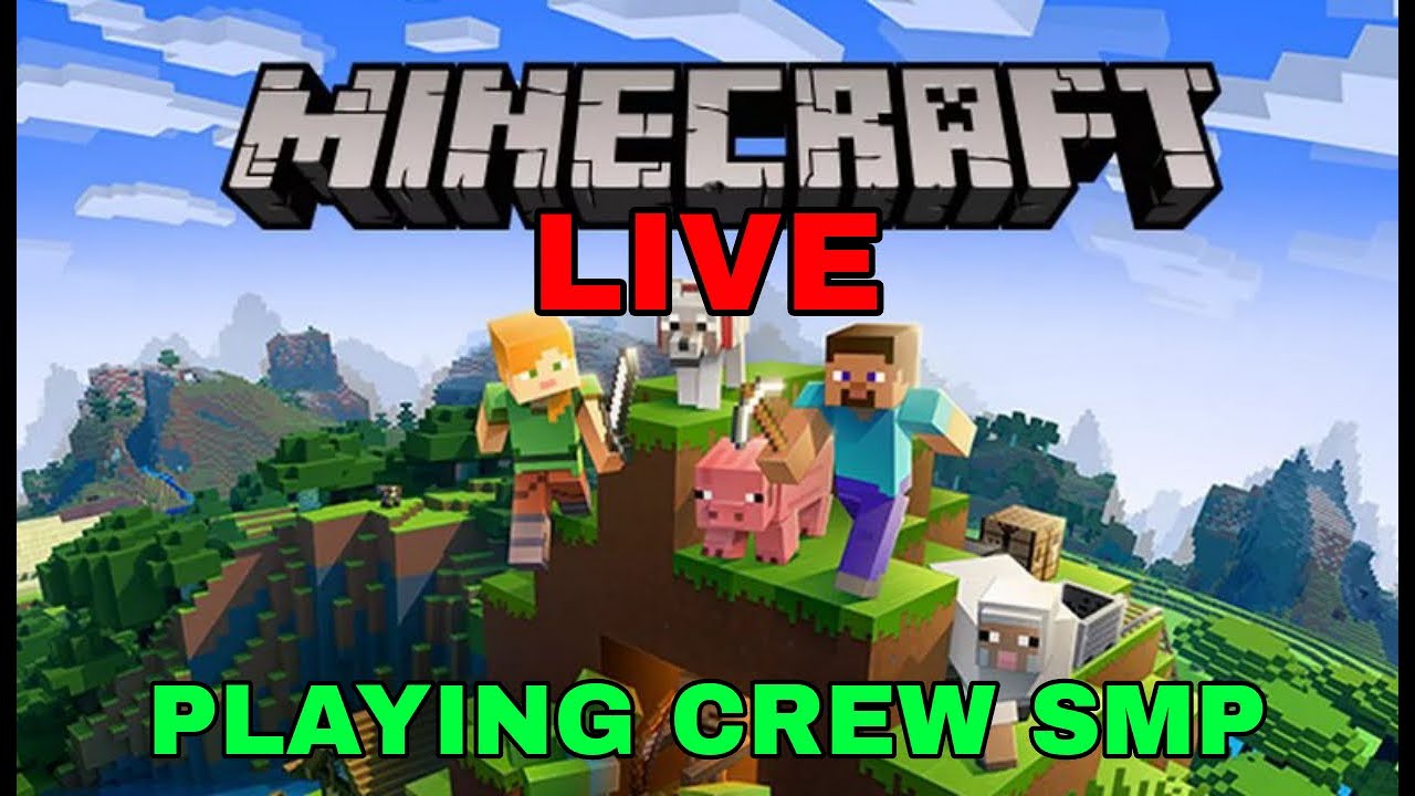 Playing On Crew Smp Minecraft Live | Rg Easy Road To 200 Subscribers ...