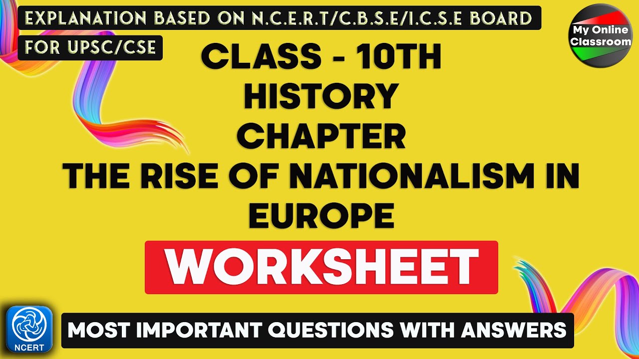 WORKSHEET Of Class - 10th, History, Chapter - 1, (The Rise Of ...