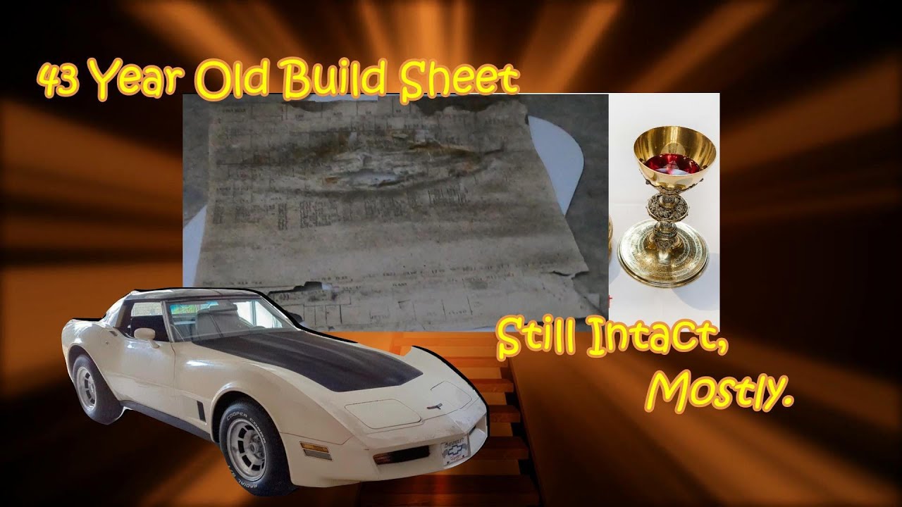 81 Corvette Finding the Build Sheet - YouTube