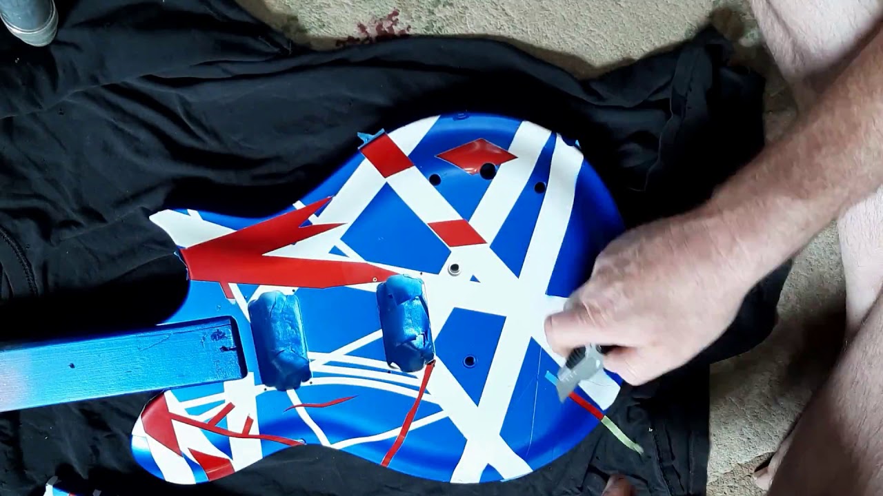How To Spray Paint Your Guitar Eddie Van Halen Inspired Stripes and ...