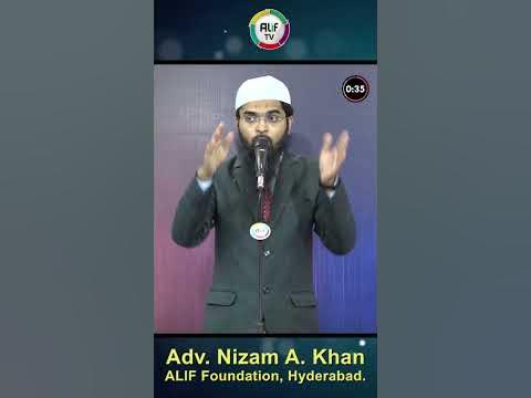 English Islamic Reel By Adv. Nizam A. Khan, ALIF Foundation, Hyderabad - YouTube