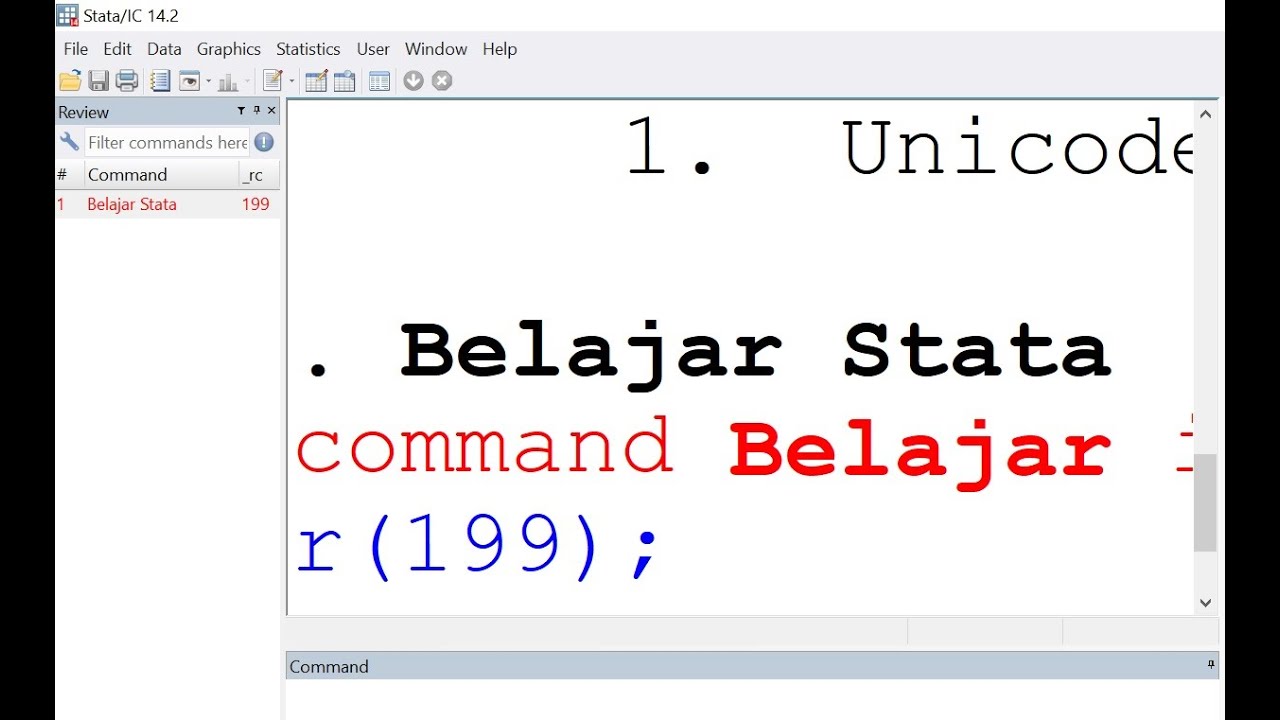 Video A002: Mempersiapkan folder dan Interface Stata 14.0 - YouTube