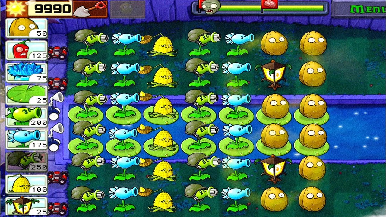 Plants vs Zombies • Adventure Fog Level 1/2 • Full Walkthrough HD - YouTube