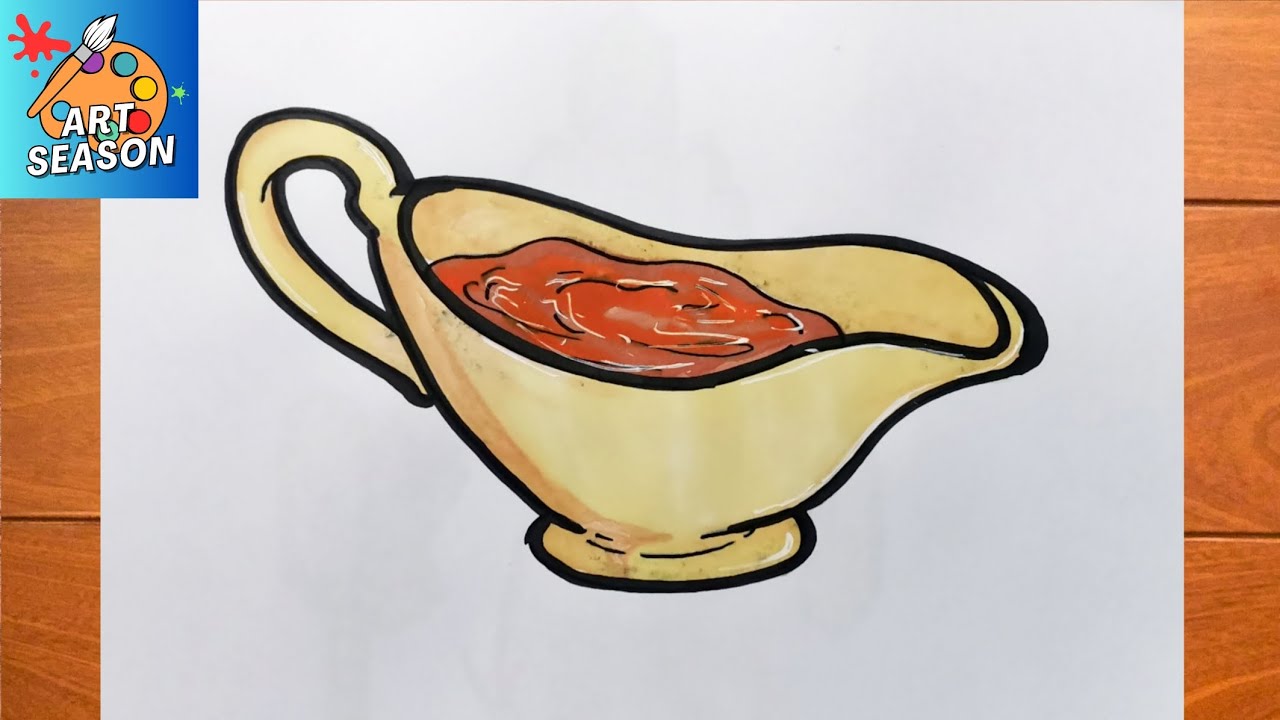 How to Draw Gravy Boat - YouTube