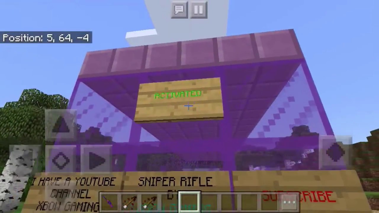 Sniper Rifle Command Block in Minecraft PE - YouTube