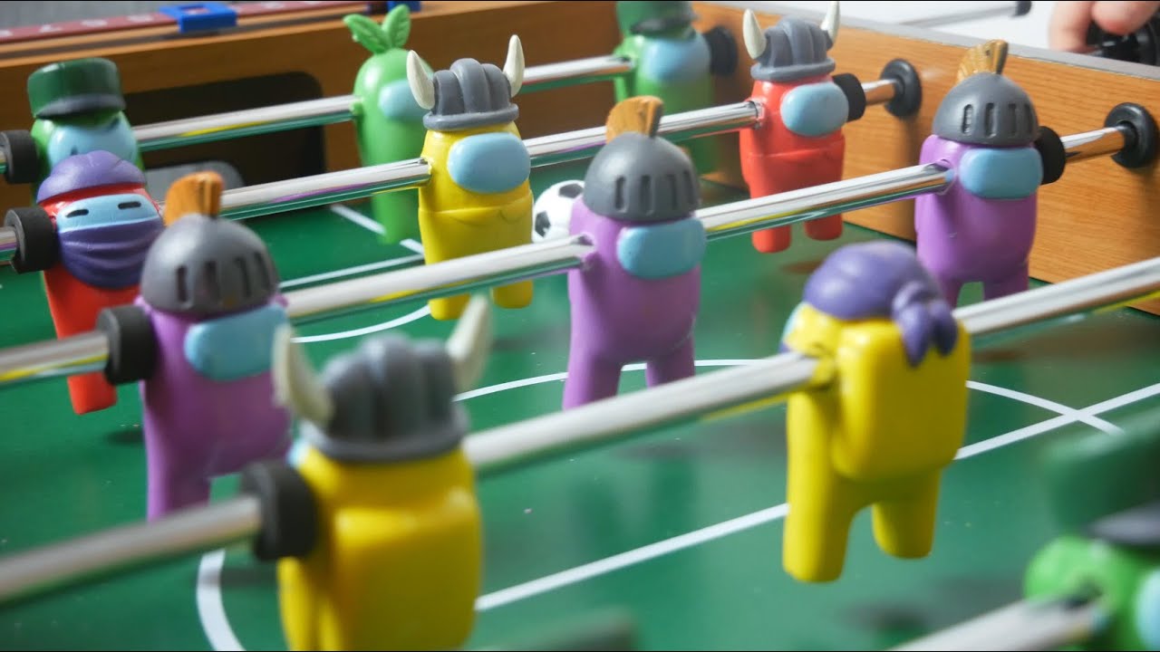 AMONG US AS PLAYERS ? How To Make AMONG US Football Table Game - YouTube