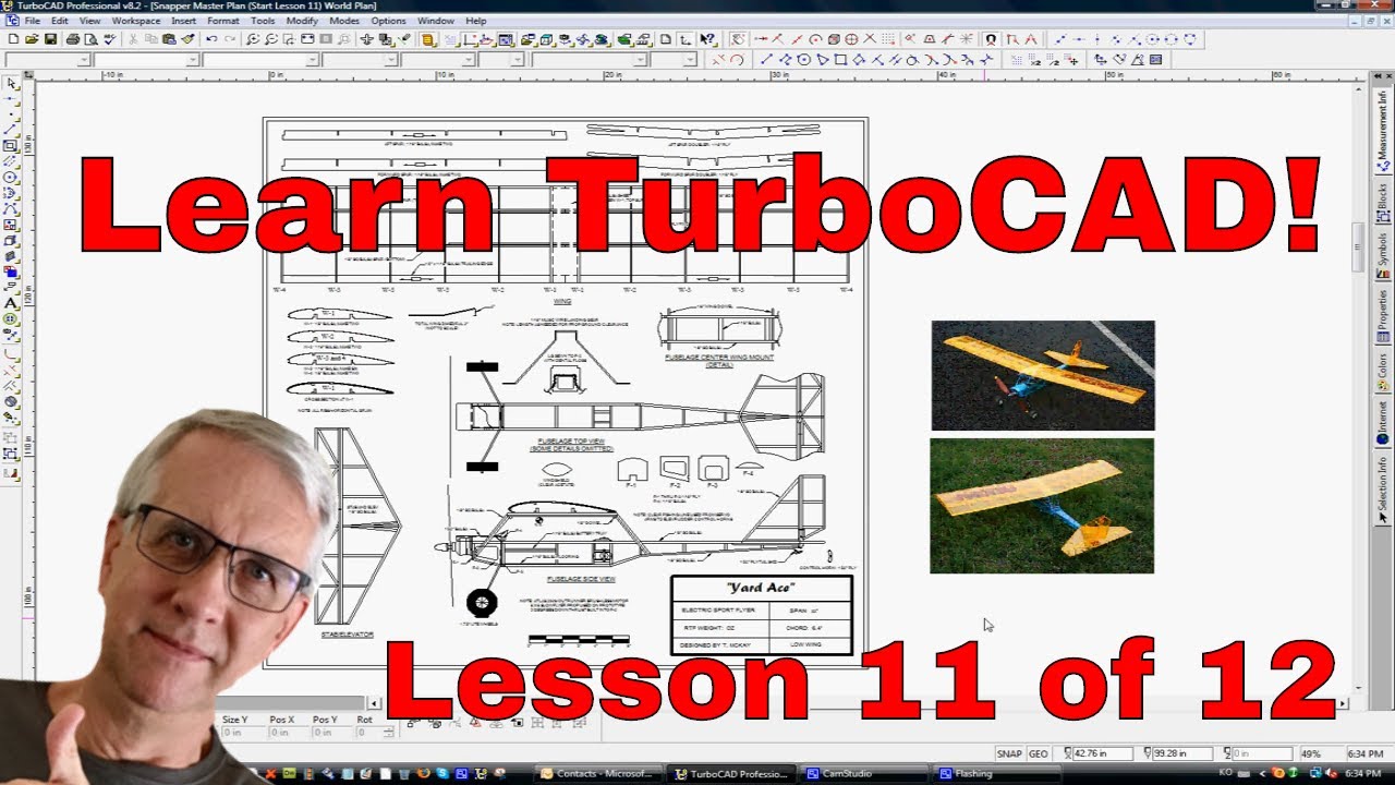 Lesson 11 of 12 - Use TurboCAD to Finishing the Plan - YouTube