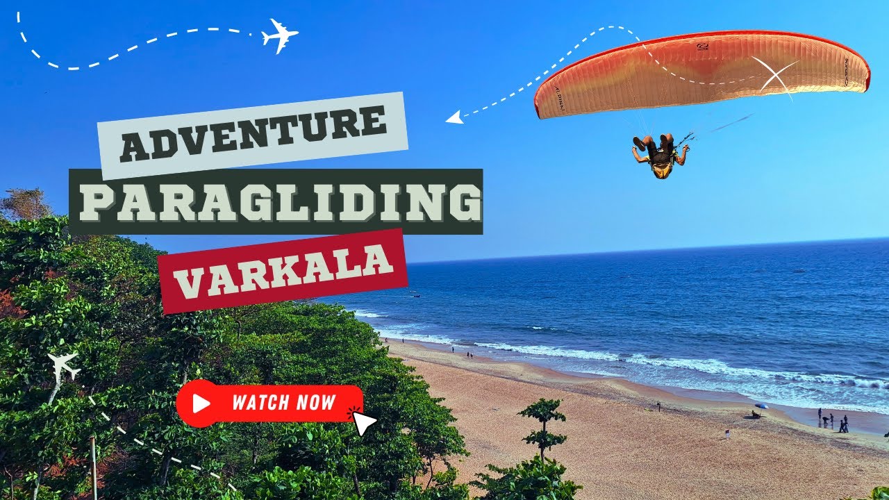 Epic Paragliding Adventure Over Varkala Beach! 🪂🌊 #varkala - YouTube
