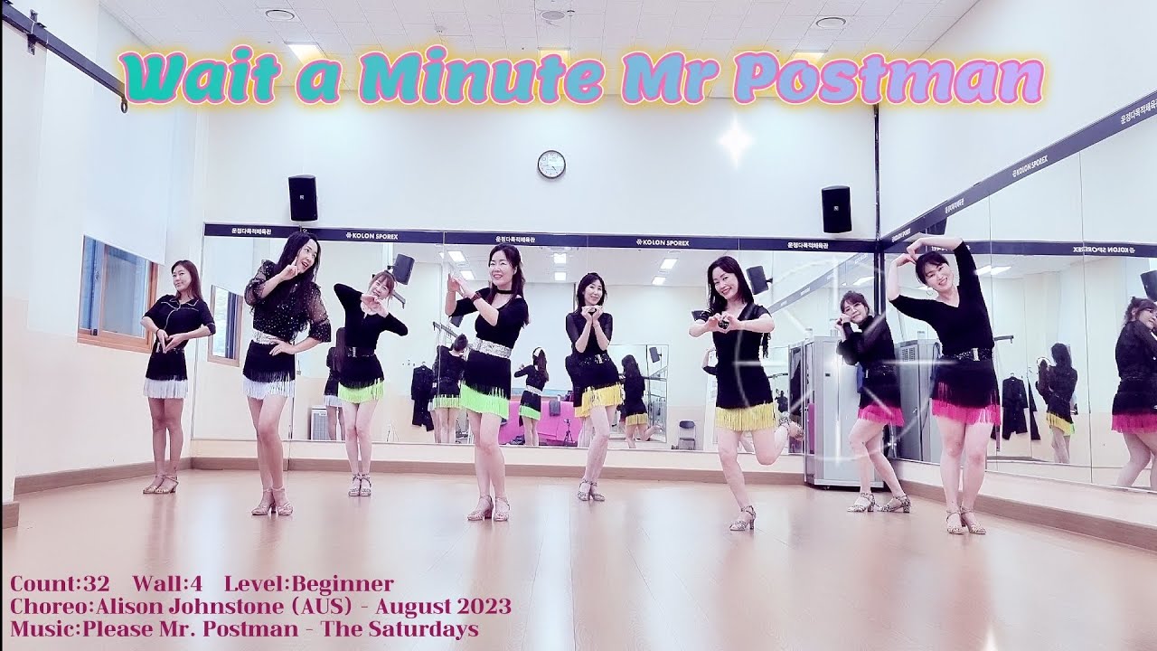 Wait a Minute Mr Postman-Linedance[2023 대한라인댄스협회 마라톤곡] - YouTube