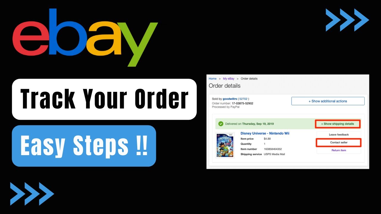 How to Track Order on eBay ! - YouTube