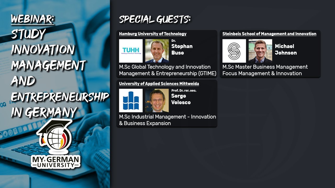 Webinar: Study Innovation Management and Entrepreneurship in Germany ...
