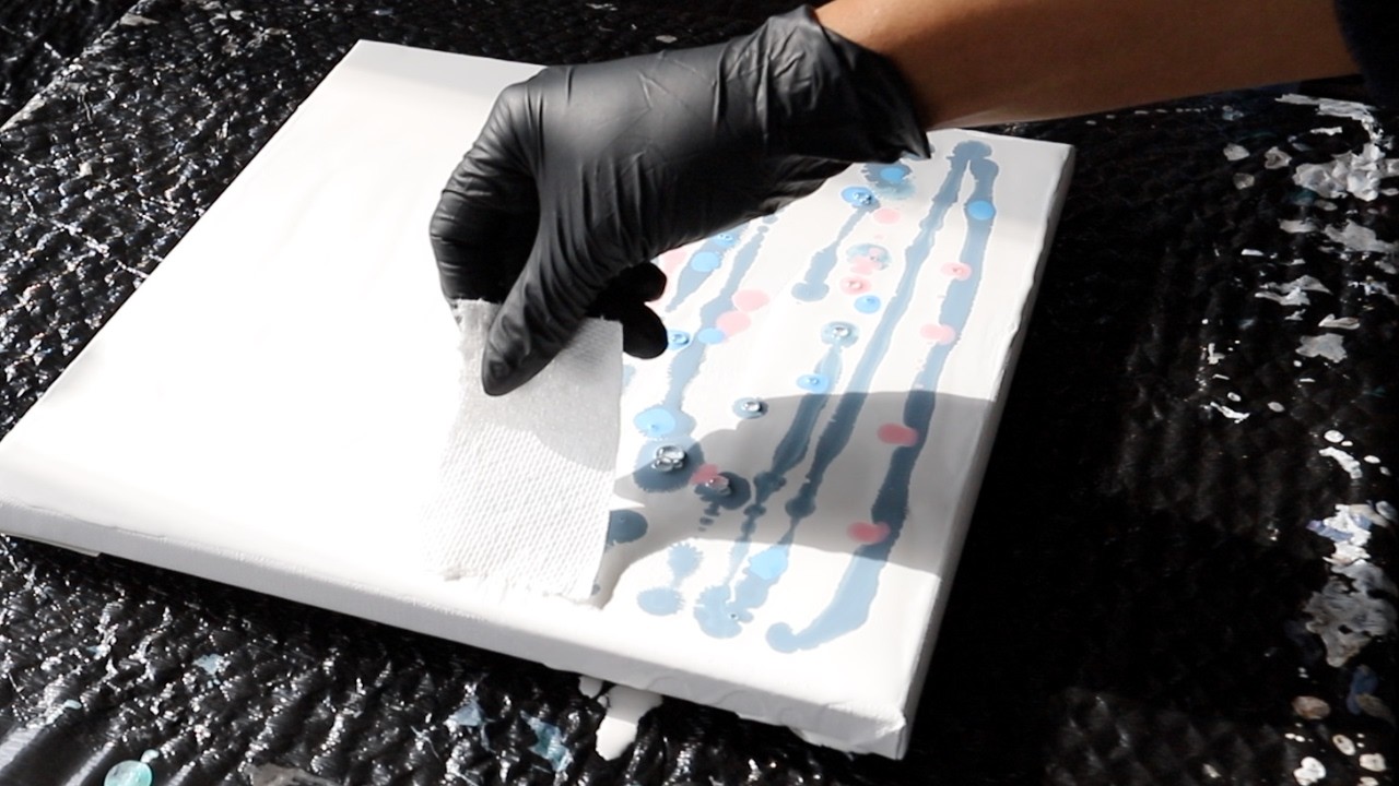 DIY Wall Art Idea Using Tissue Paper Swipe Technique - YouTube