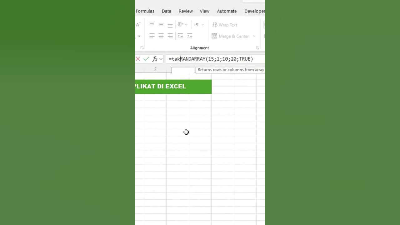 Cara Mudah Membuat Angka Acak Tanpa Duplikat di Excel #excel #tipspraktis #exceltips # ...