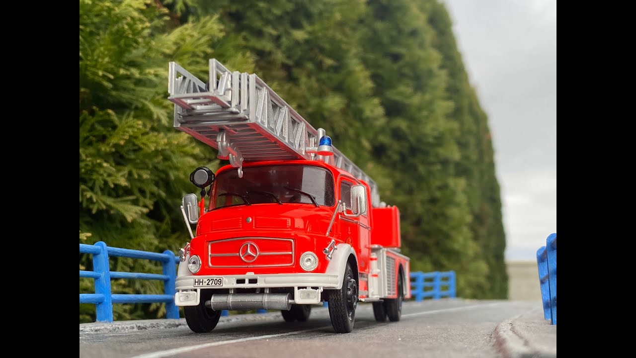 Diecast model car MERCEDES BENZ - L1519 DLK30 METZ FIRE ENGINE SCALA ...