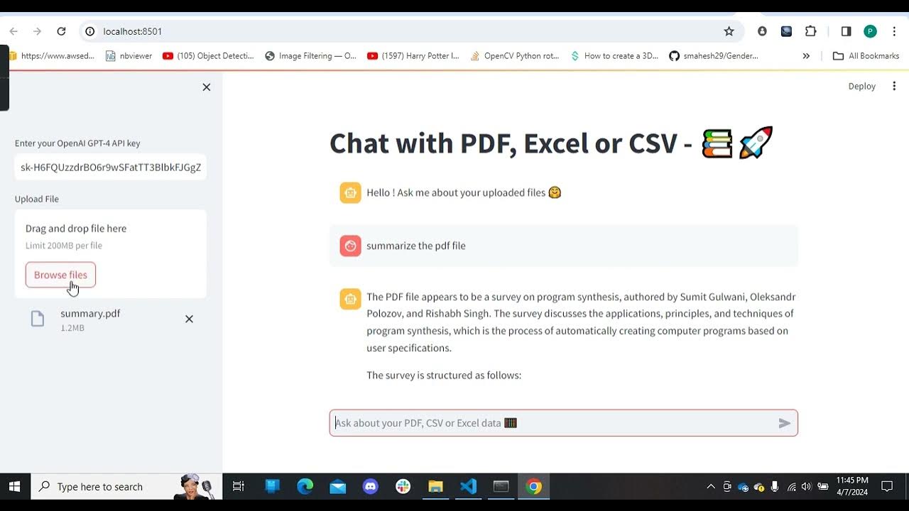 Chat with PDF, Excel or CSV (RAG, Langchain, Streamlit) - YouTube
