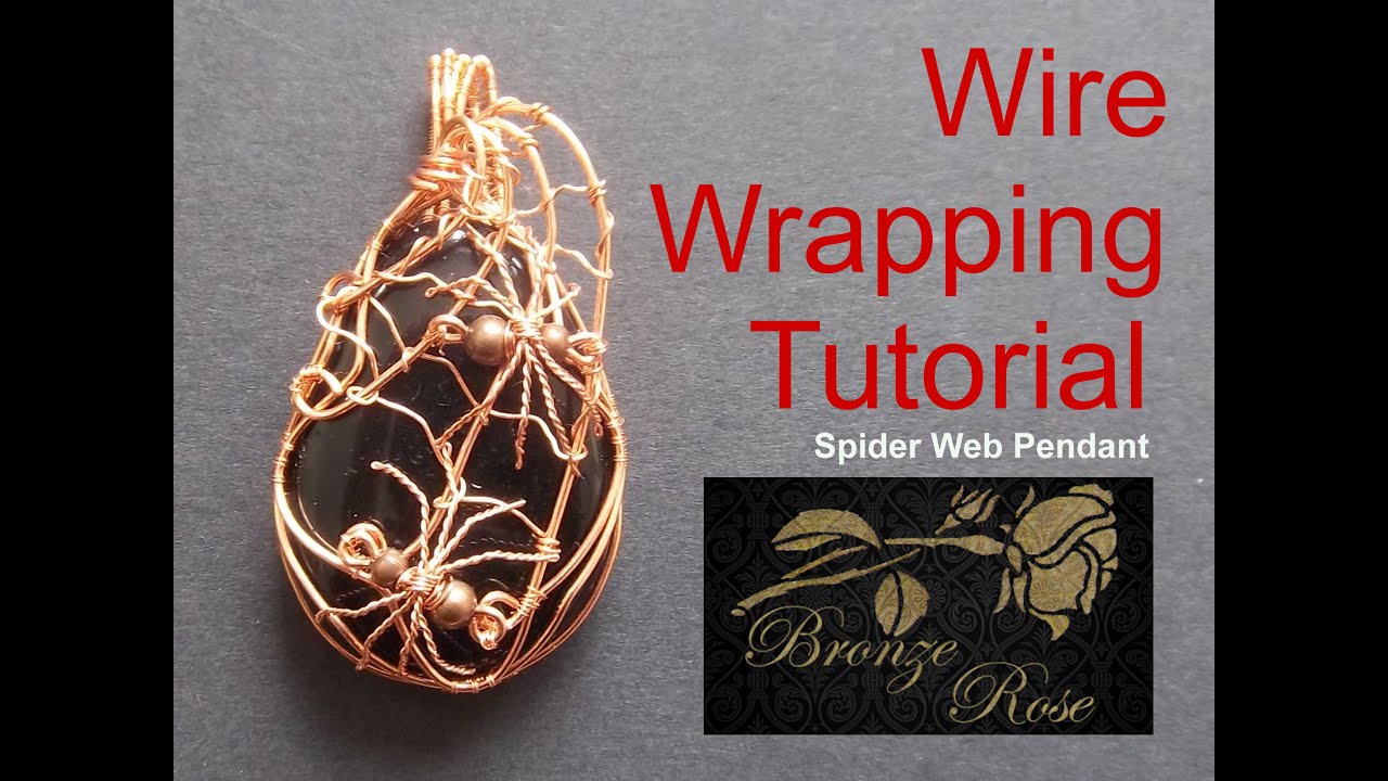 Wire wrapping tutorial - Spider web pendant - YouTube