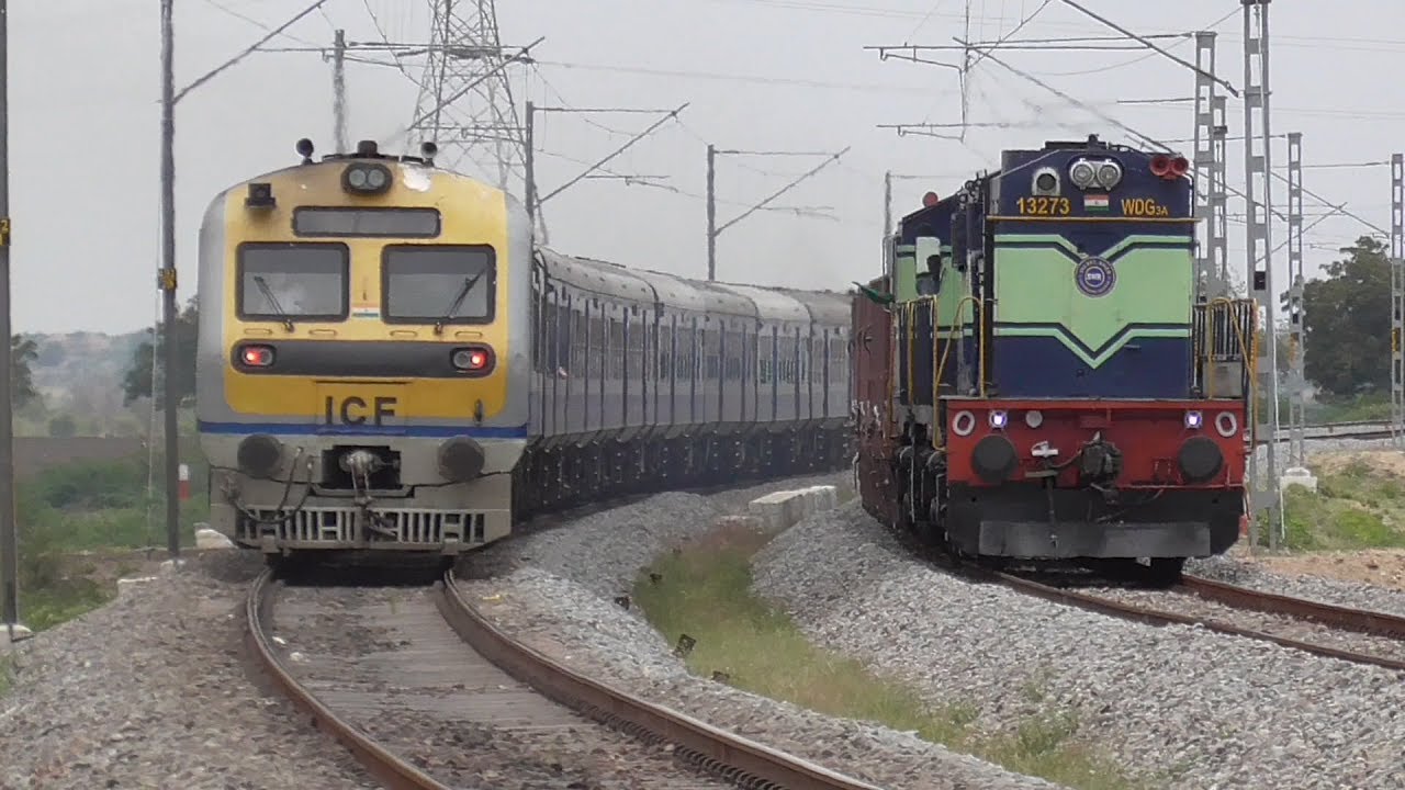 Shortest Freight Without Caboose | Perfect Crossing Trains | Indian ...
