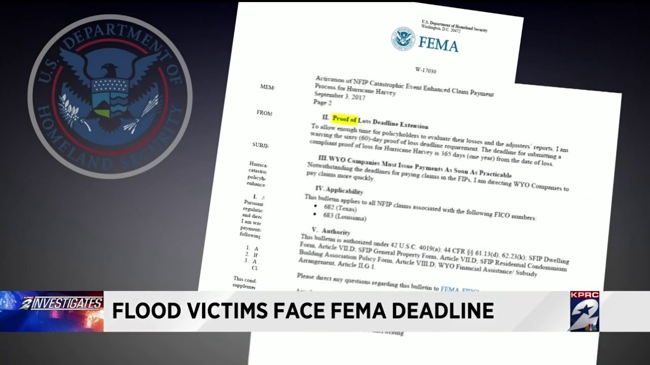 Flood victims face FEMA deaadline - YouTube