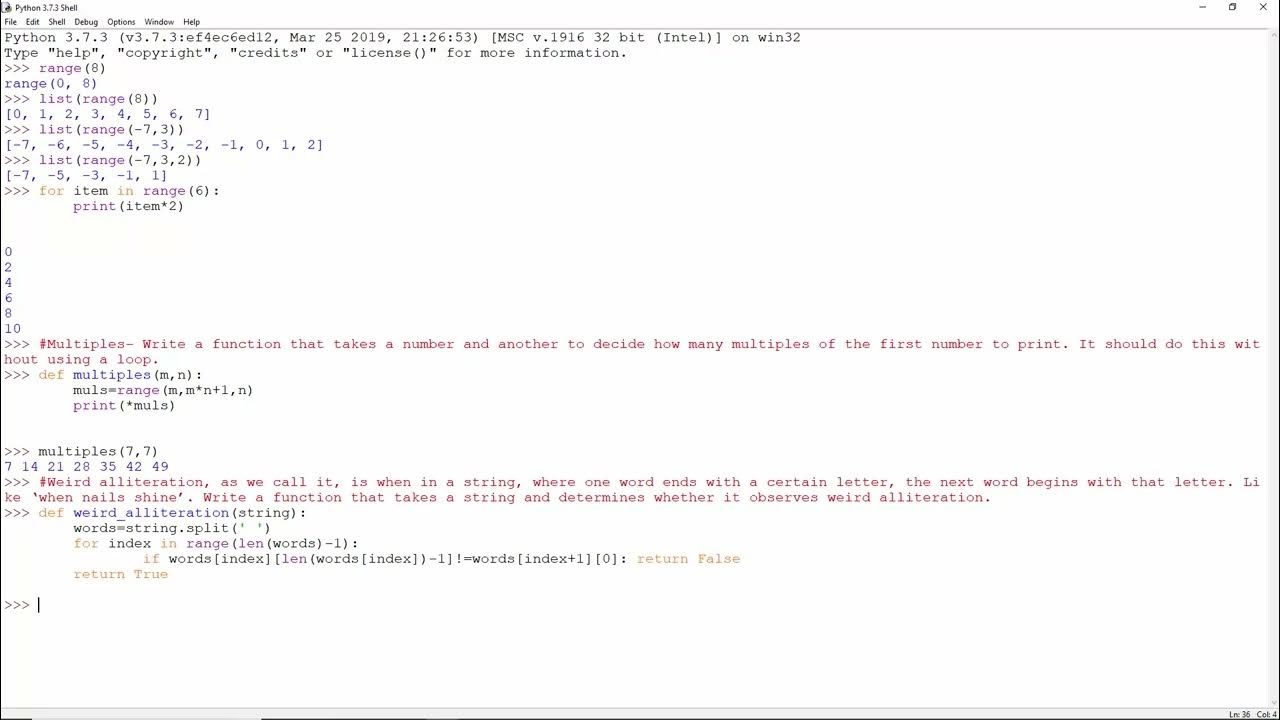Python range() Function Practical - YouTube