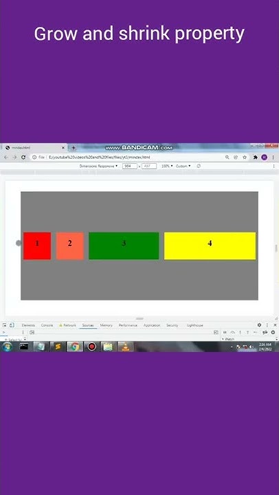 Flex-grow and flex-shrink properties in css| short videos html css| part(8) #shorts - YouTube