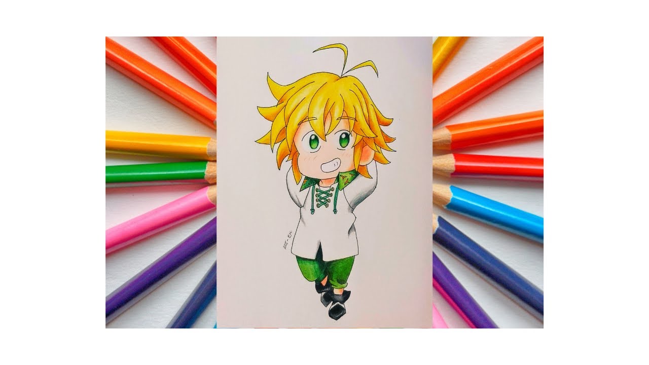 ⭐ Dibujando/Drawing Meliodas chibi version⭐ - YouTube
