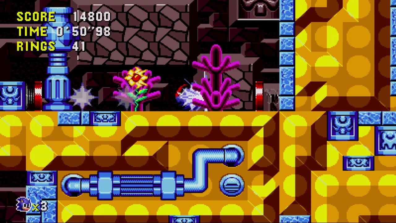 Sonic CD: Tidal Tempest Zone 2 (Past) But with Different Music - YouTube